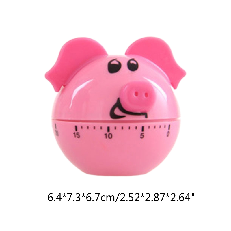 60 Min Kitchen Mechanical Timer Pig Shape Manual Timer Cooking Back ...